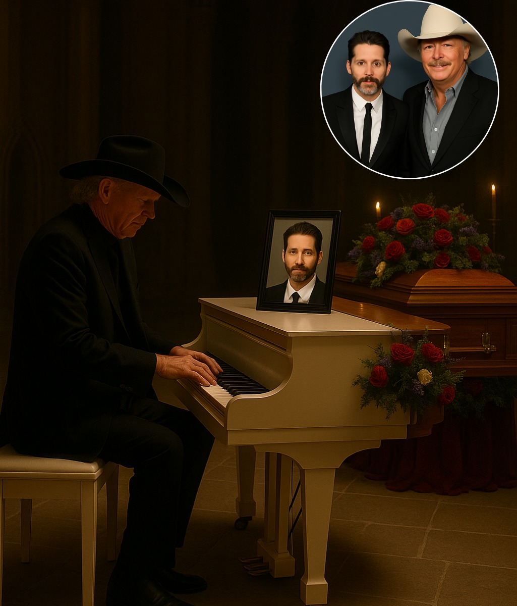 Alan Jackson, dressed in a black suit and faded cowboy boots, stepped ...